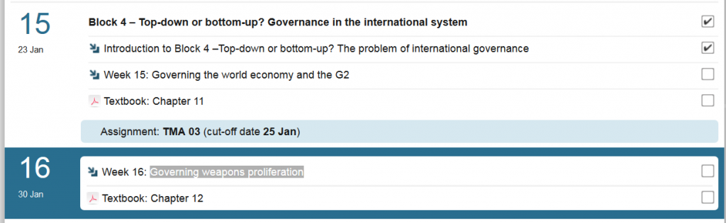 Open University Study Planner | MatthewAshley.co.uk
